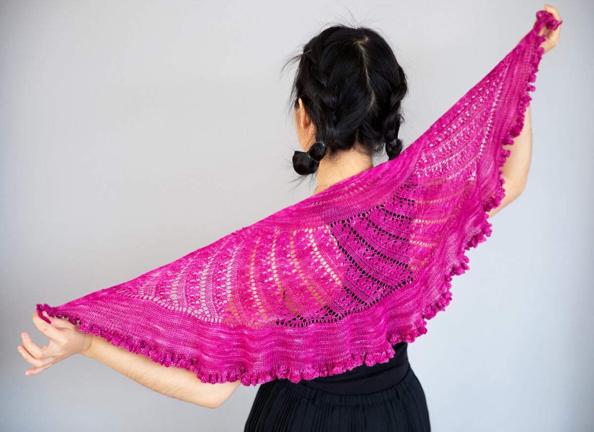 Shattered Sun Shawl » Knitting Patterns » School of SweetGeorgia